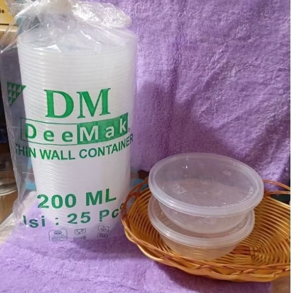 Jual Thin Wall Container Bulat DM200 ML | Shopee Indonesia
