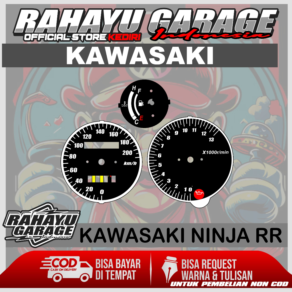 Jual PAPAN SPEEDOMETER CUSTOM KAWASAKI NINJA RR | Shopee Indonesia