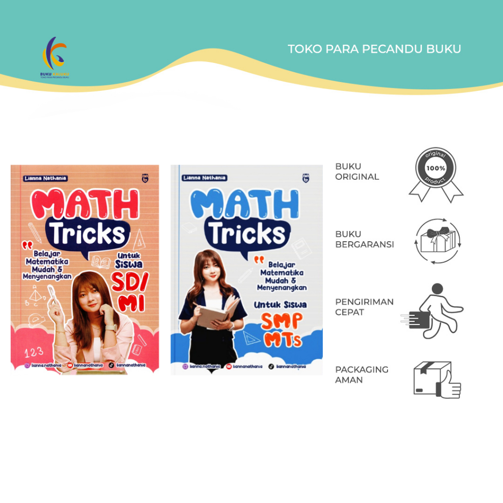 Jual PROMO TOP TEN ( Disc 15% + Voucher ) Buku Math Tricks - Lianna ...