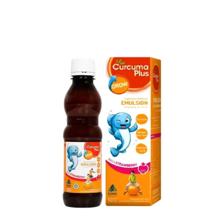 Jual Curcuma Plus Grow Emulsion Rasa Strawberry 200 Ml | Shopee Indonesia