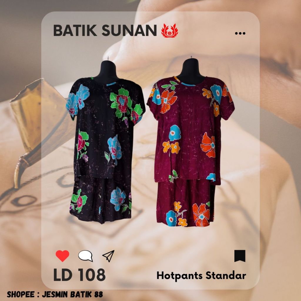 Jual Batik Sunan Short Pants (Setelan Celana Pendek) Hot Pants Hotpen ...