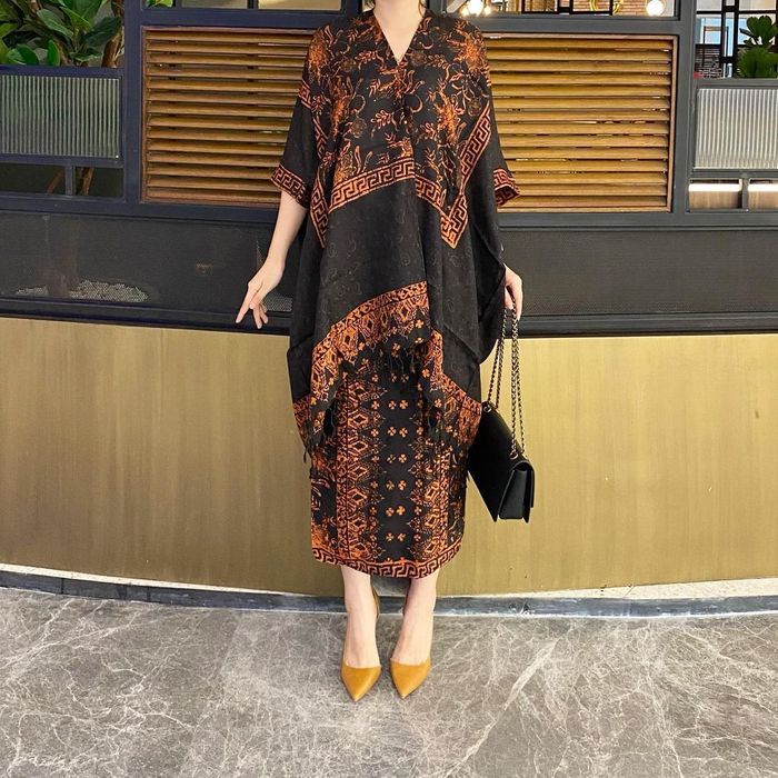 Jual OUTER BATIK OUTFIT KONDANGAN SIMPEL KEKINIAN ONE SET BATIK ROK ...