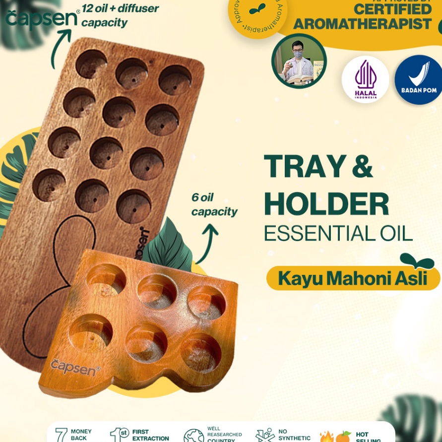 Jual Terjangkau CAPSEN Essential Oil Rak Holder Aromatherapy Diffuser ...