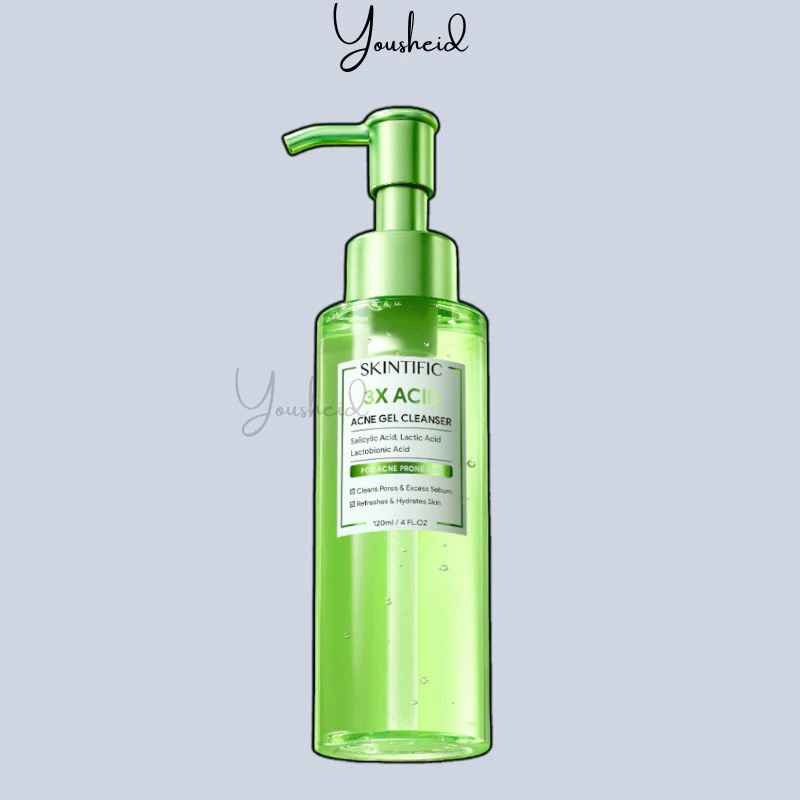 Jual SKINTIFIC - 3X Acid Acne Gel Cleanser 120ml | Salicilyc Acid ...