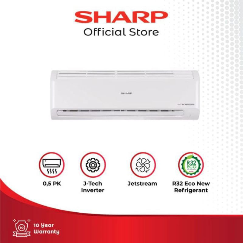 Jual AC 1/2 PK (0,5 PK) SHARP Inverter AH-X6BEY | AC Sharp J-Tech ...