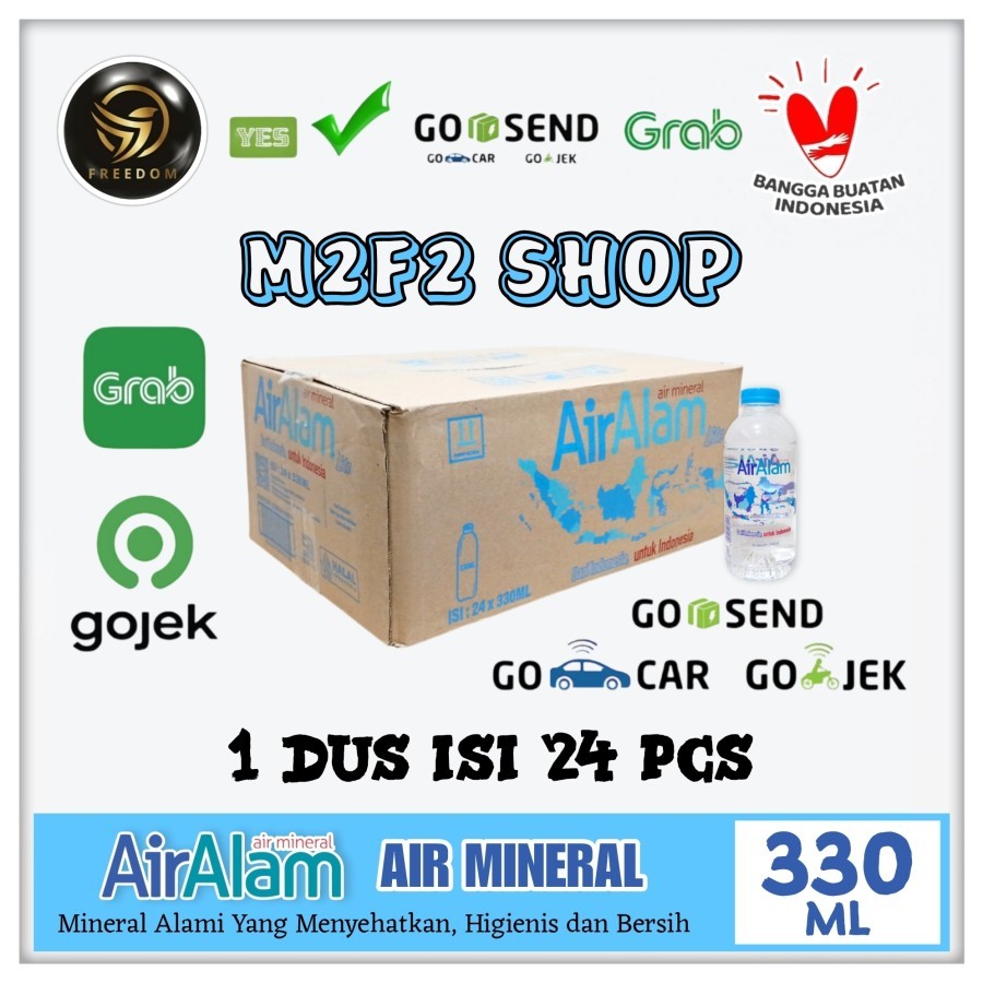 Jual Air Mineral AirAlam Lite Mini Botol Plastik Pet - 330 ml Kemasan Karton (Khusus Bluebird ...