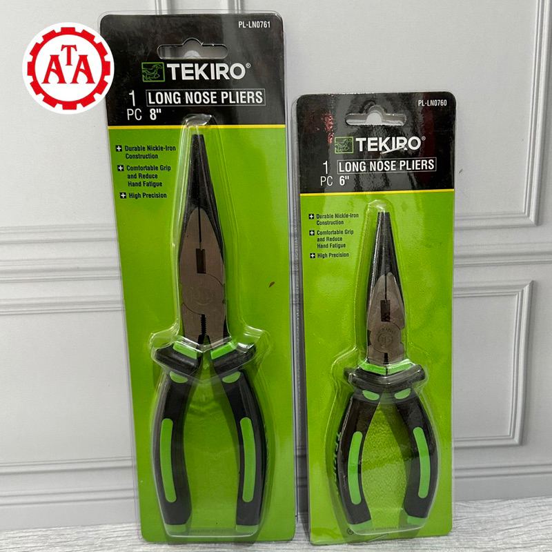 Jual Tang Lancip 6” 8” inch / Long Nose Pliers TEKIRO ( Jepit / Potong / Bengkok / Patah / Iris ...