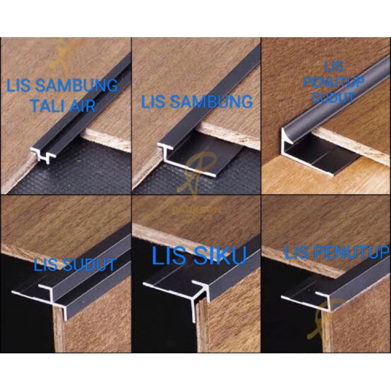 Jual Lis 8mm aluminium sheet board wallboard Flexiboard penutup siku sudut sambungan untuk papan ...