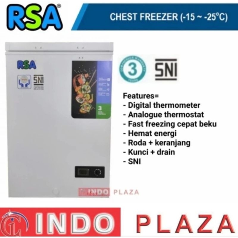 Jual CHEST FREEZER RSA CF-160 150 LITER | Shopee Indonesia