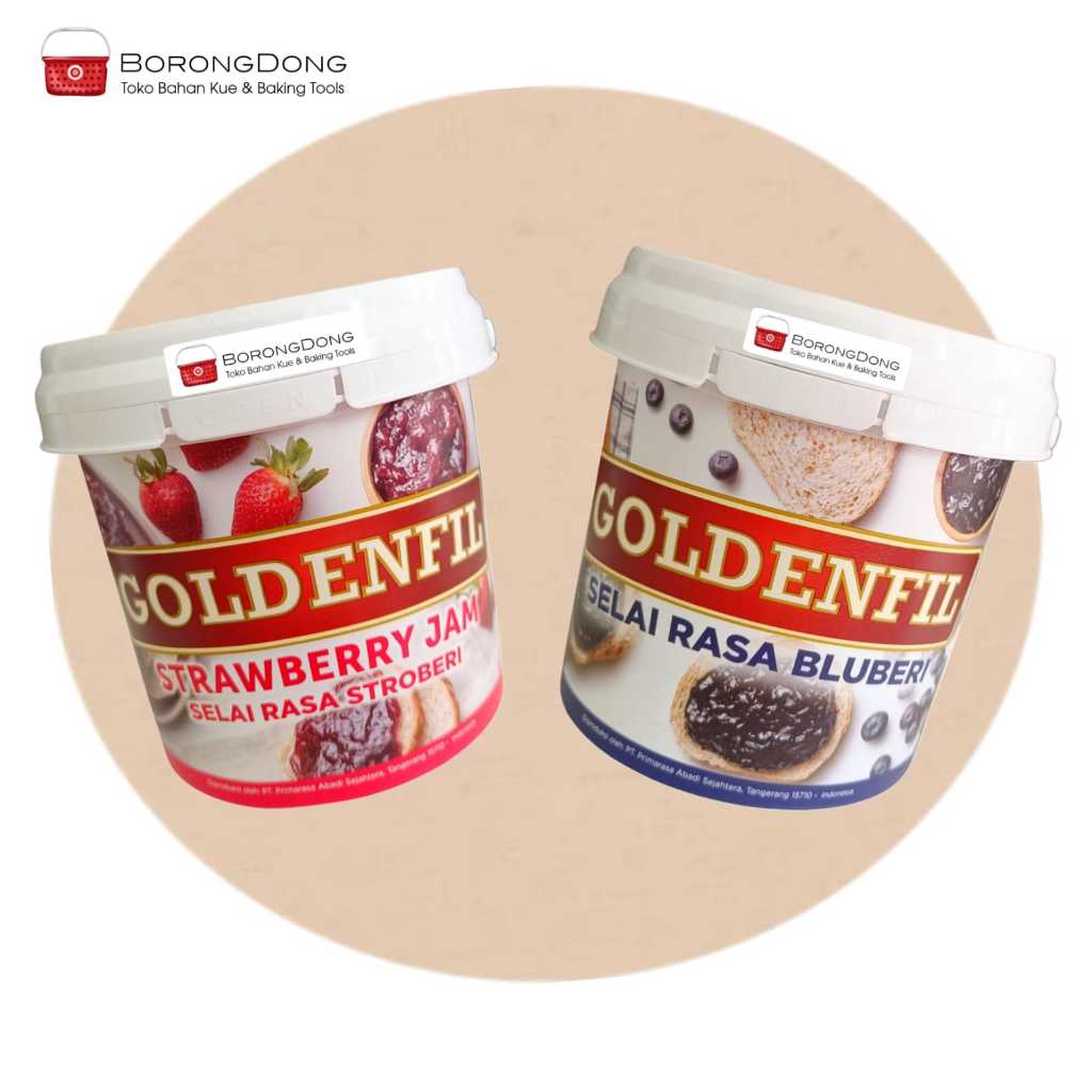 Jual Goldenfil 1 Kg Strawbery / Blueberri / Selai Rasa Buah | Shopee ...