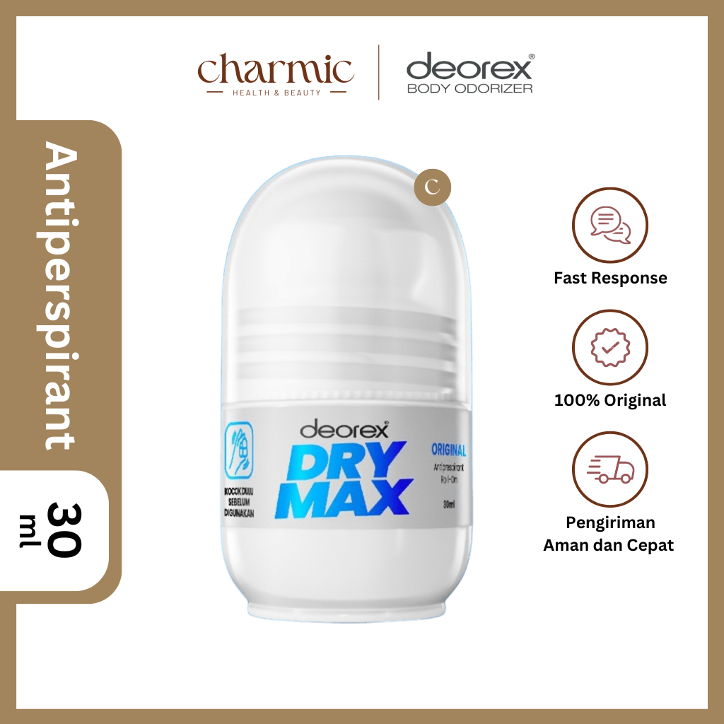 Jual Deorex DryMax Original - AntiPerspirant Deodorant Roll on 30ml Keringat Berlebih dan Bau ...