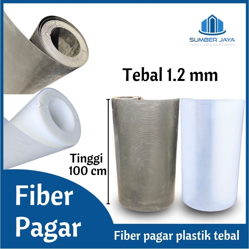 Jual Fiber plastik tebal penutup pagar motif garis tebal 1.2 mm tinggi ...