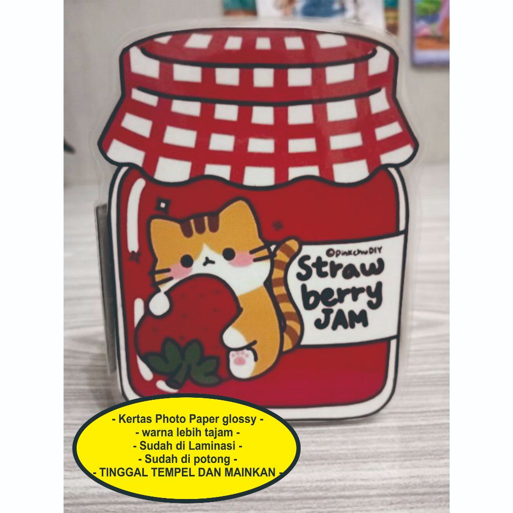 Jual [laminasi] Squishy book Strawberry Jam/ Paper doll book strawberry ...