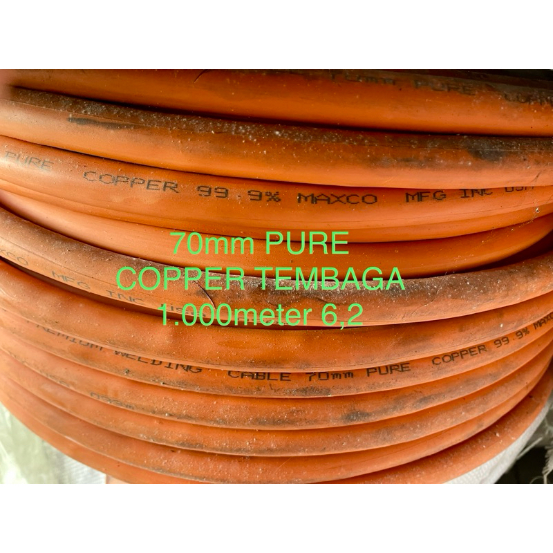 Jual Welding Cable Kabel Las 70mm PURE COPPER TEMBAGA 0.18mm 18mm 1roll ...