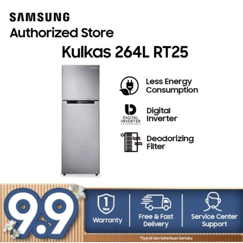 Jual SAMSUNG KULKAS 2PINTU DIGITAL INVERTER 264L RT25FARBDSA | Shopee ...
