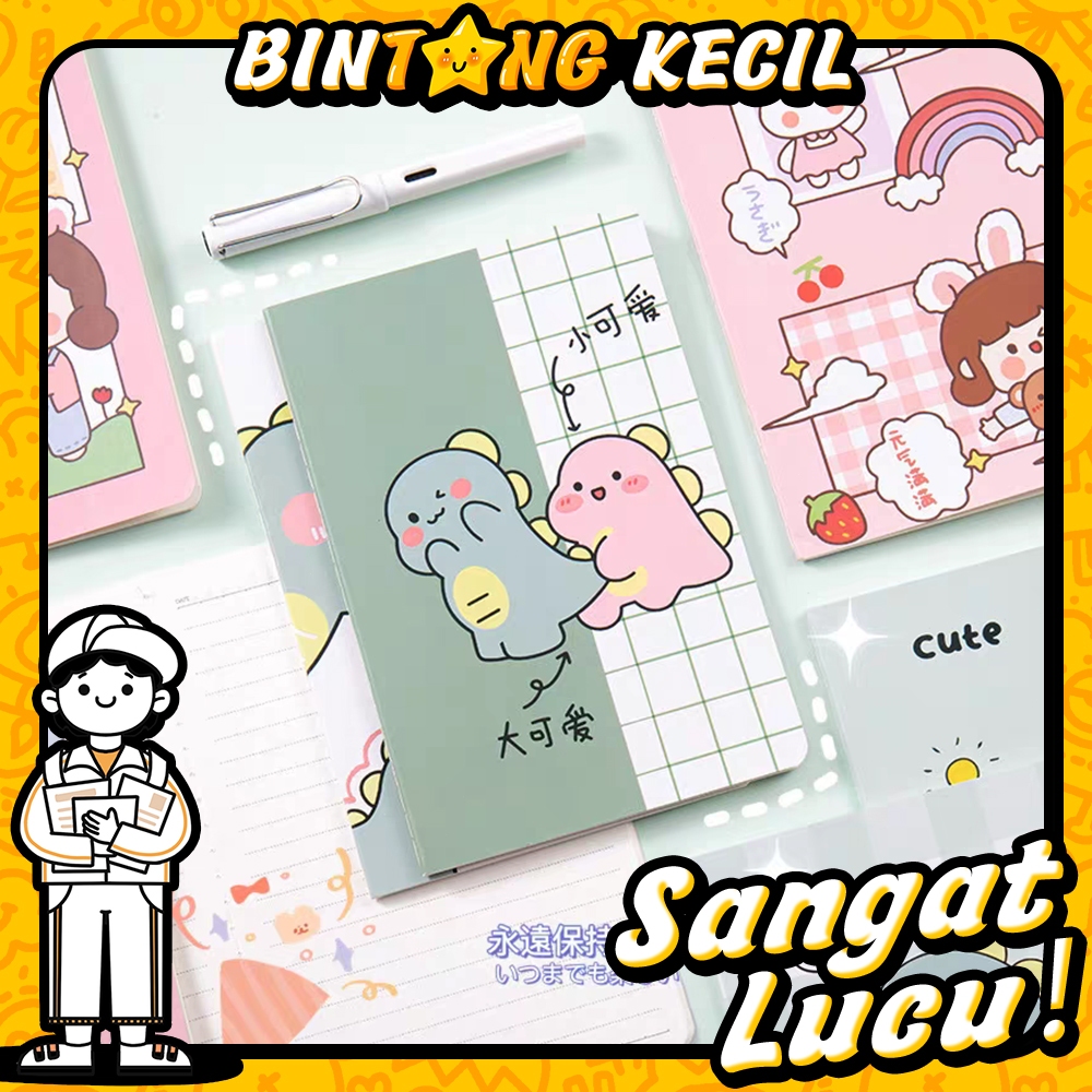 Jual 4 Buku Tulis Karakter Lucu A5 Notebook Kreatif Untuk Anak Sekolah ...