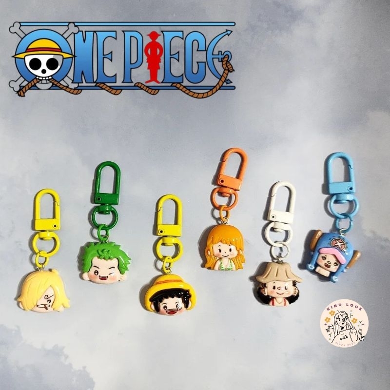 Jual Gantungan kunci one piece keychain karakter anime Luffy Zoro Nami ...