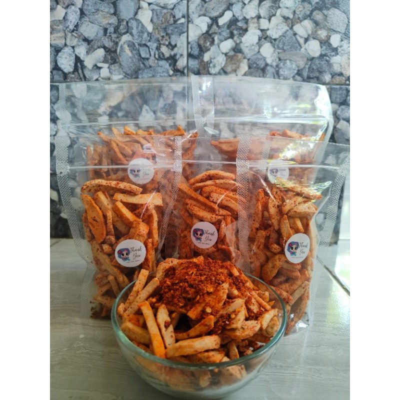 Jual BASRENG PEDAS DAUN JERUK ISI 250 GR/BASO GORENG KERING CABE ASLI ...