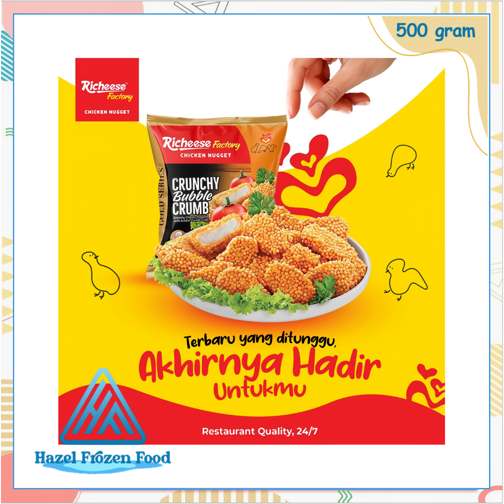 Jual Richeese Factory Crunchy Bubble Crumb 500 g Frozen Food Karawang ...