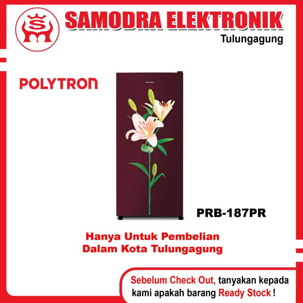 Jual Kulkas POLYTRON PRB-187PR | Kulkas 1 Pintu Polytron Metallic 180 ...