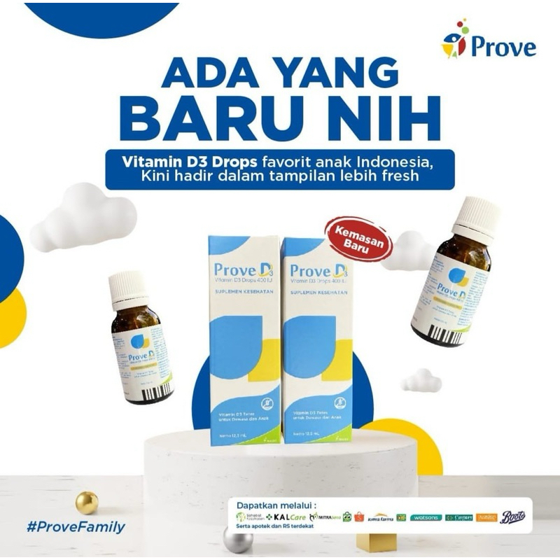 Jual Prove D3 Drops Vitamin D3 400 IU 12,5 ml Untuk Anak Dan Dewasa ...