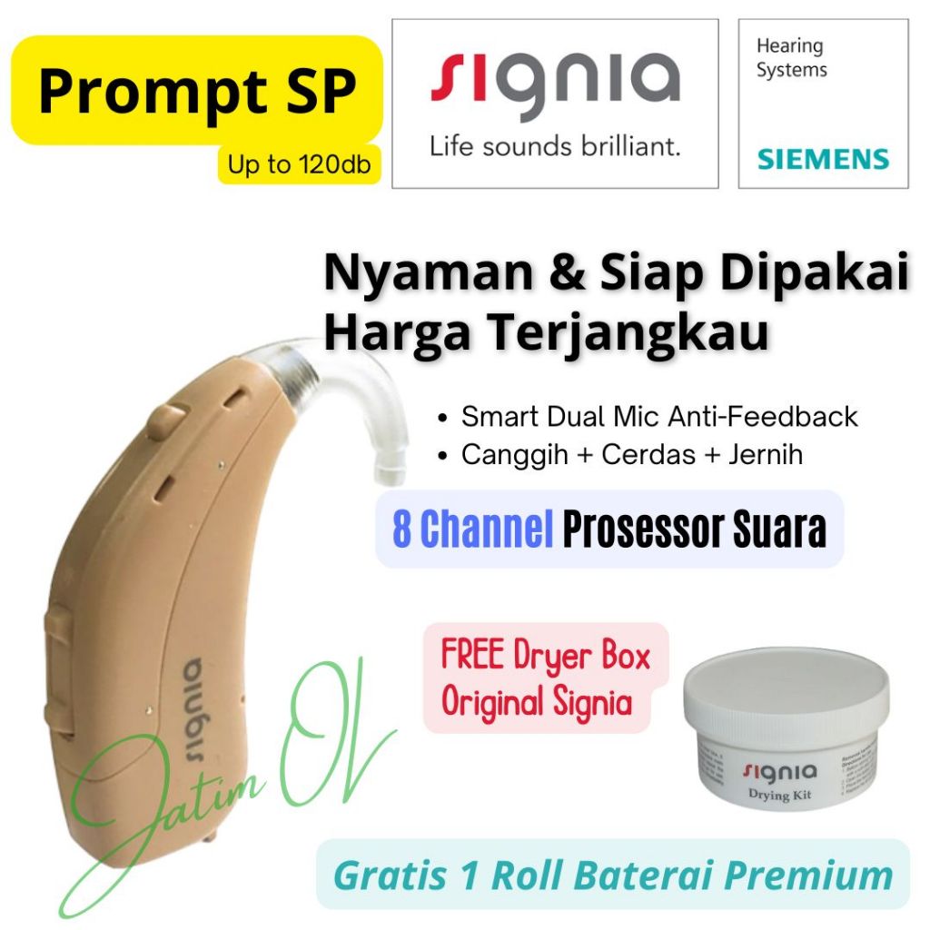 Jual Siemens Signia Prompt SP BTE 120dB 8 Channel Alat Bantu Dengar ...