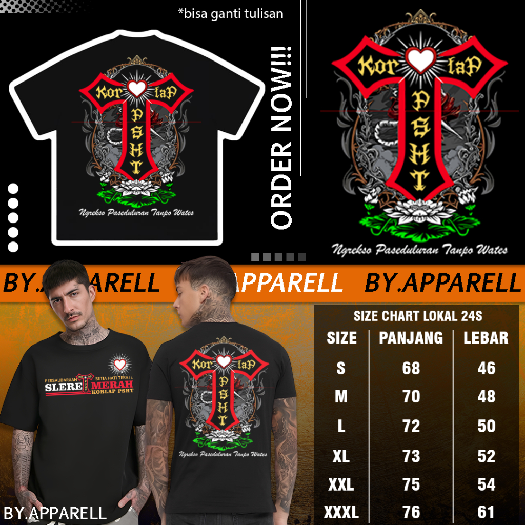 Jual Kaos Korlap PSHT (Bisa Ganti atau Tambah Tulisan) | Shopee Indonesia