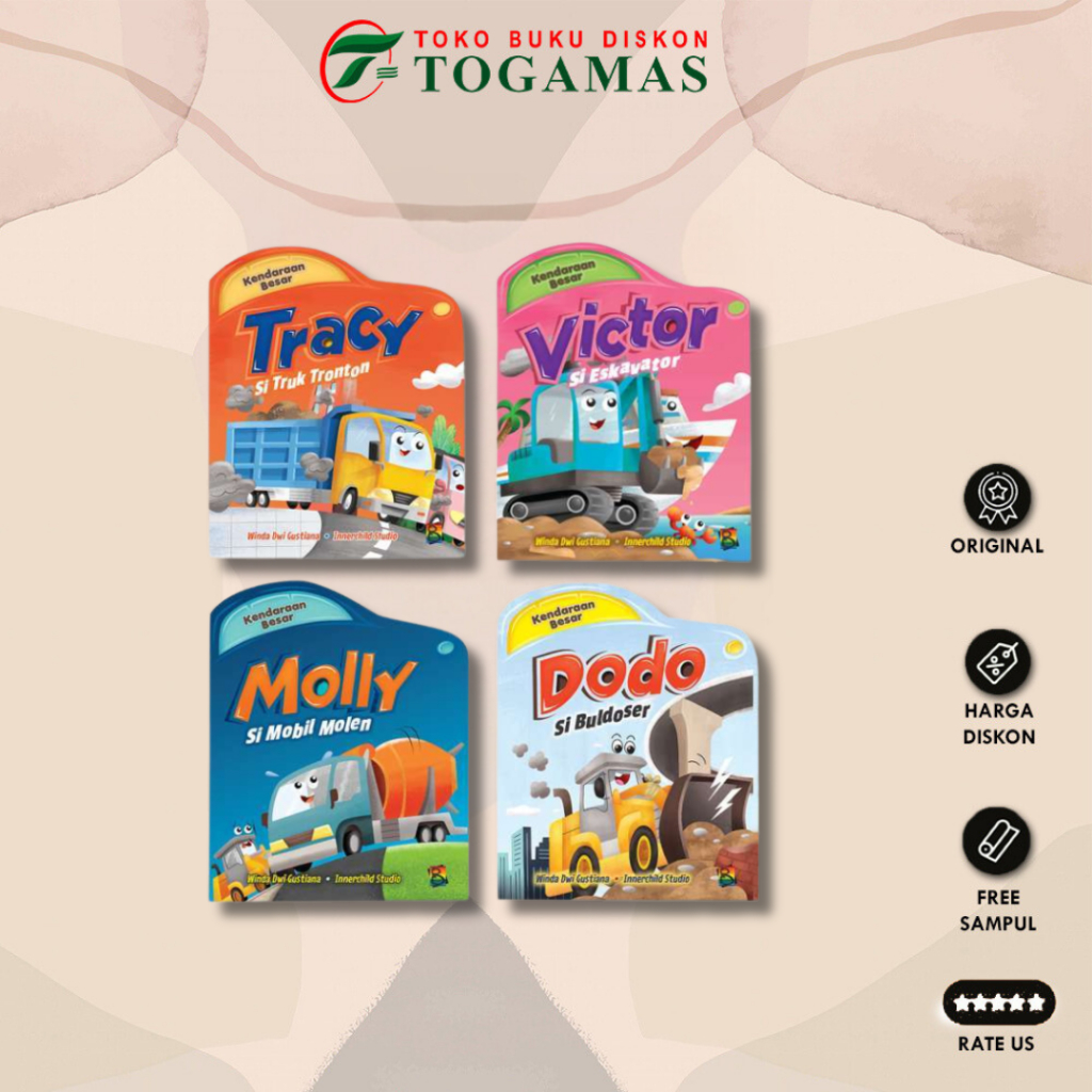 Jual BUKU CERITA ANAK SERI KENDARAAN BESAR : DODO SI BULDOSER / MOLLY SI MOBIL MOLEN / TRACY SI ...