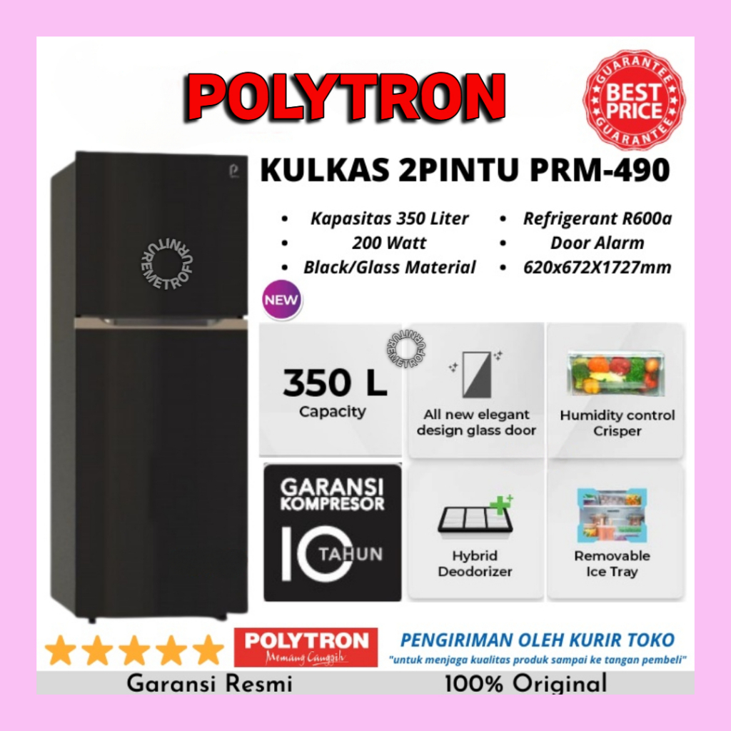 Jual KULKAS POLYTRON 2 PINTU BELLEZA KULKAS POLYTRON 2 PINTU PRM 490 ...