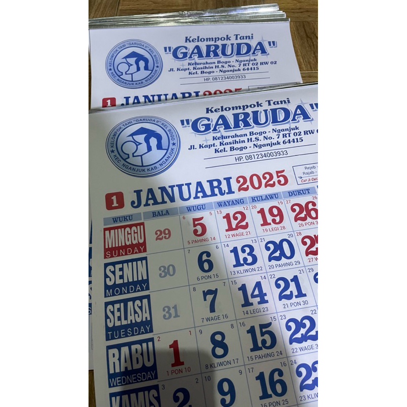 Jual CETAK KALENDER SABLON 2025 MURAH | Shopee Indonesia
