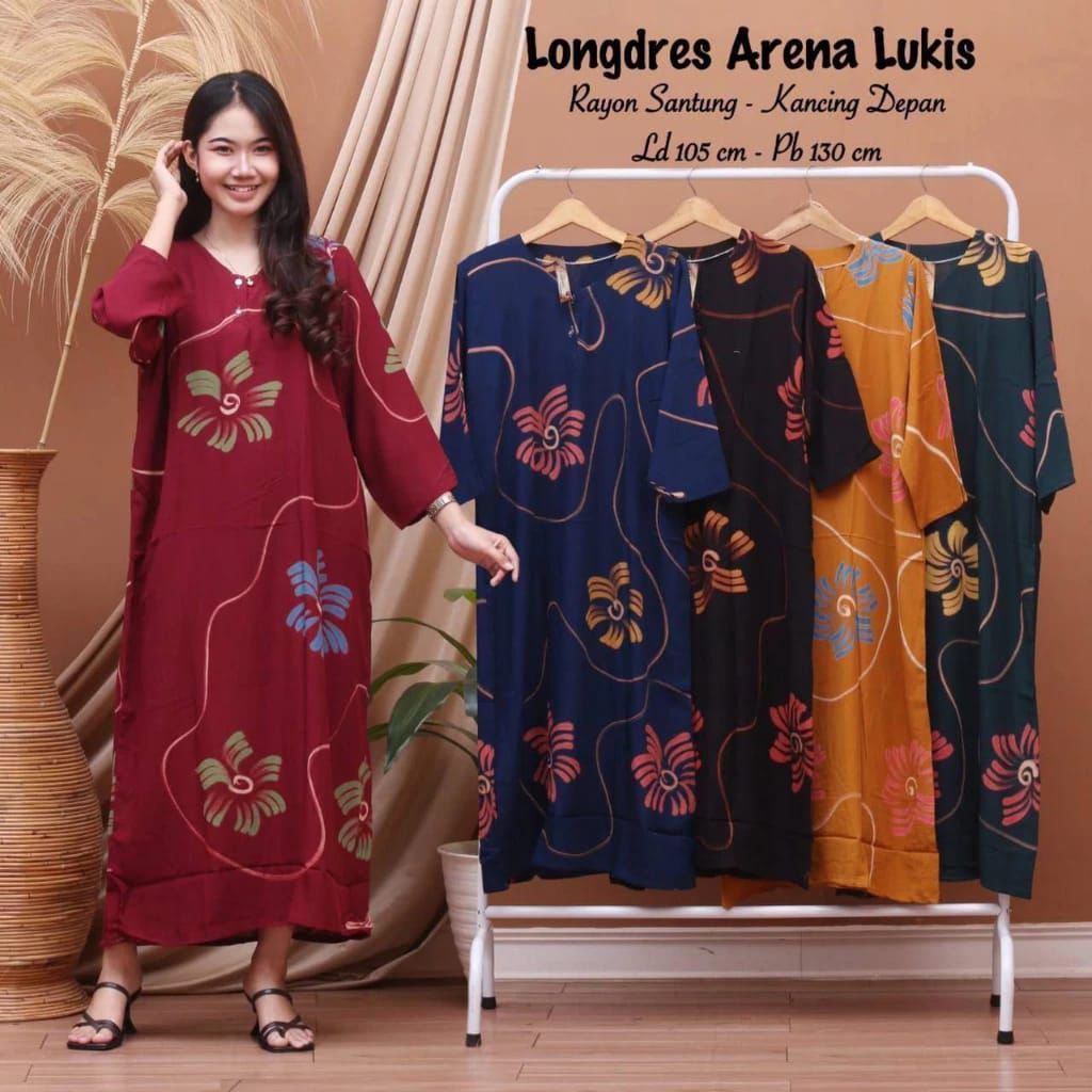 Jual LONGDRESS CABUTAN AREENA LUKIS BUSUI LD 110 DASTER BATIK LENGAN ...