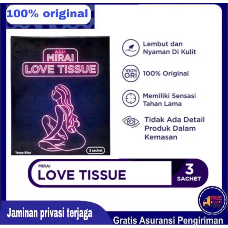 Jual COD C0ndom Mirai Love Tissue Magic Original Bpom / Tisu Mejik ...