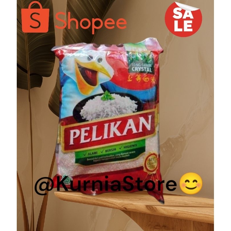 Jual PROMO!!! BERAS PELIKAN 5KG | BERAS PREMIUM SUPER | Shopee Indonesia