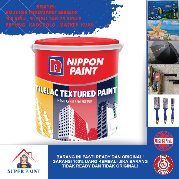 Jual Nippon Paint - Tilelac Textured Paint / Cat Bertekstur - 5 kg ...