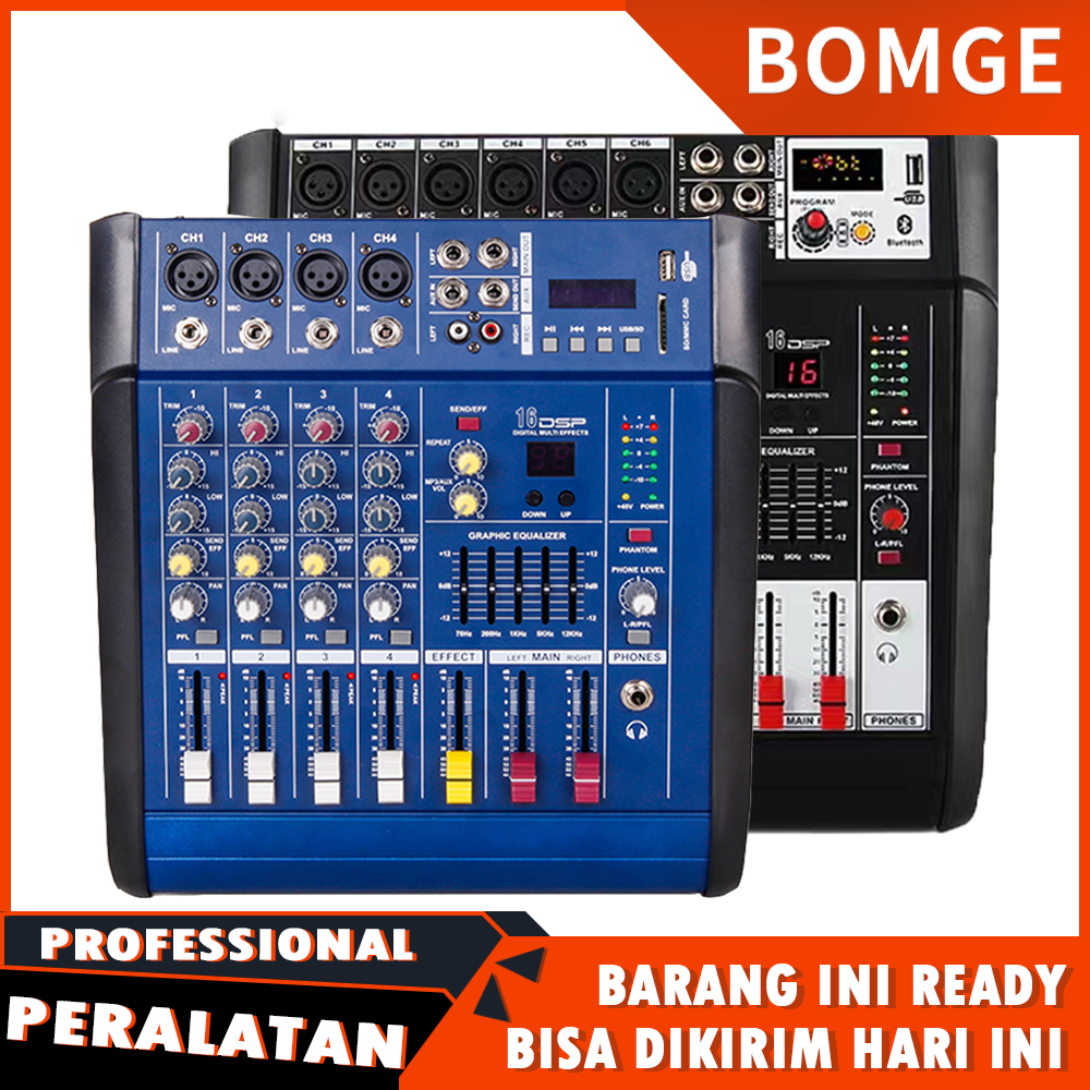 Jual BOMGE PMX 602 Professional Audio Mixer Power Mixer with USB DJ Sound Mixing Console MP3 ...