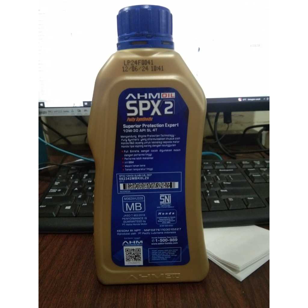 Jual OLI MESIN SPX 2 ORIGINAL AHM 0,8L UNTUK MOTOR MATIC | Shopee Indonesia