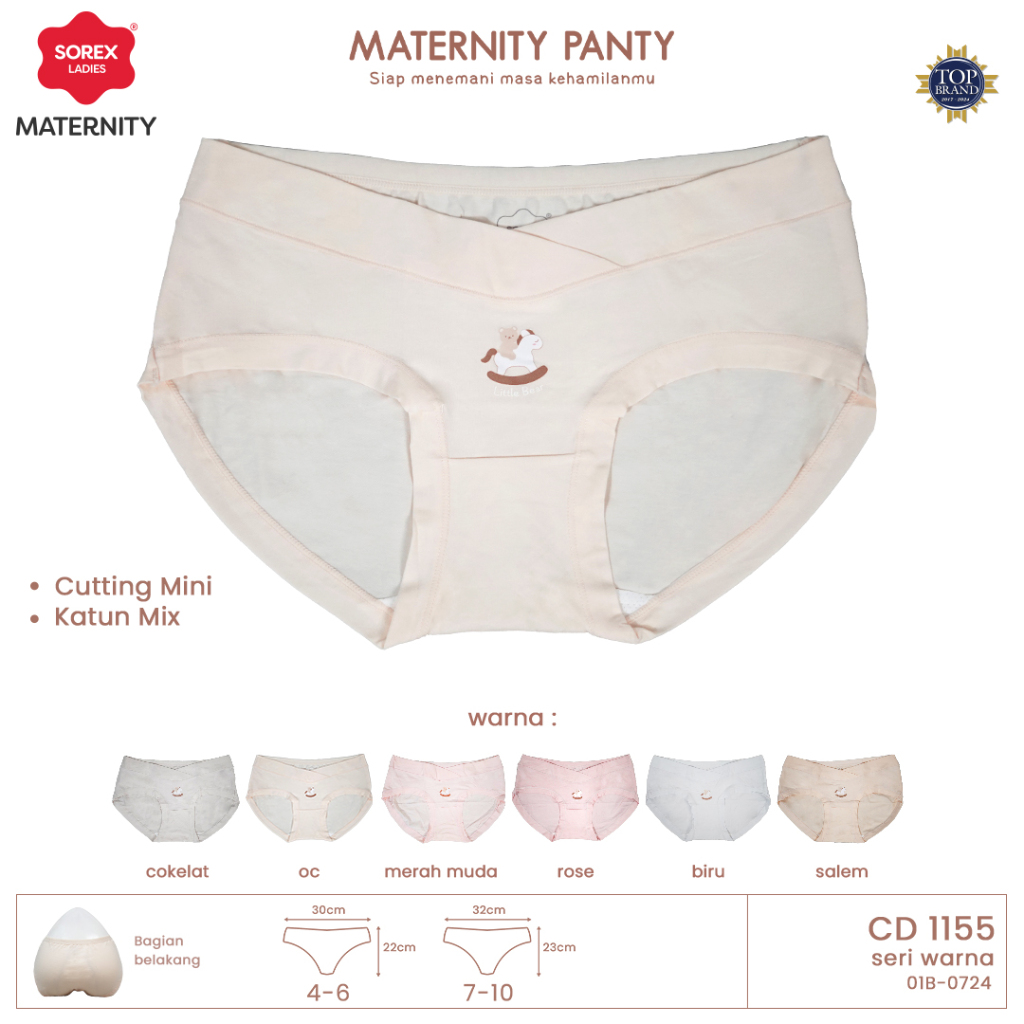 Jual Sorex Celana Dalam Wanita Hamil CD Maternity Panty Katun Mix Cutting Mini Low Waist CD 1155 ...