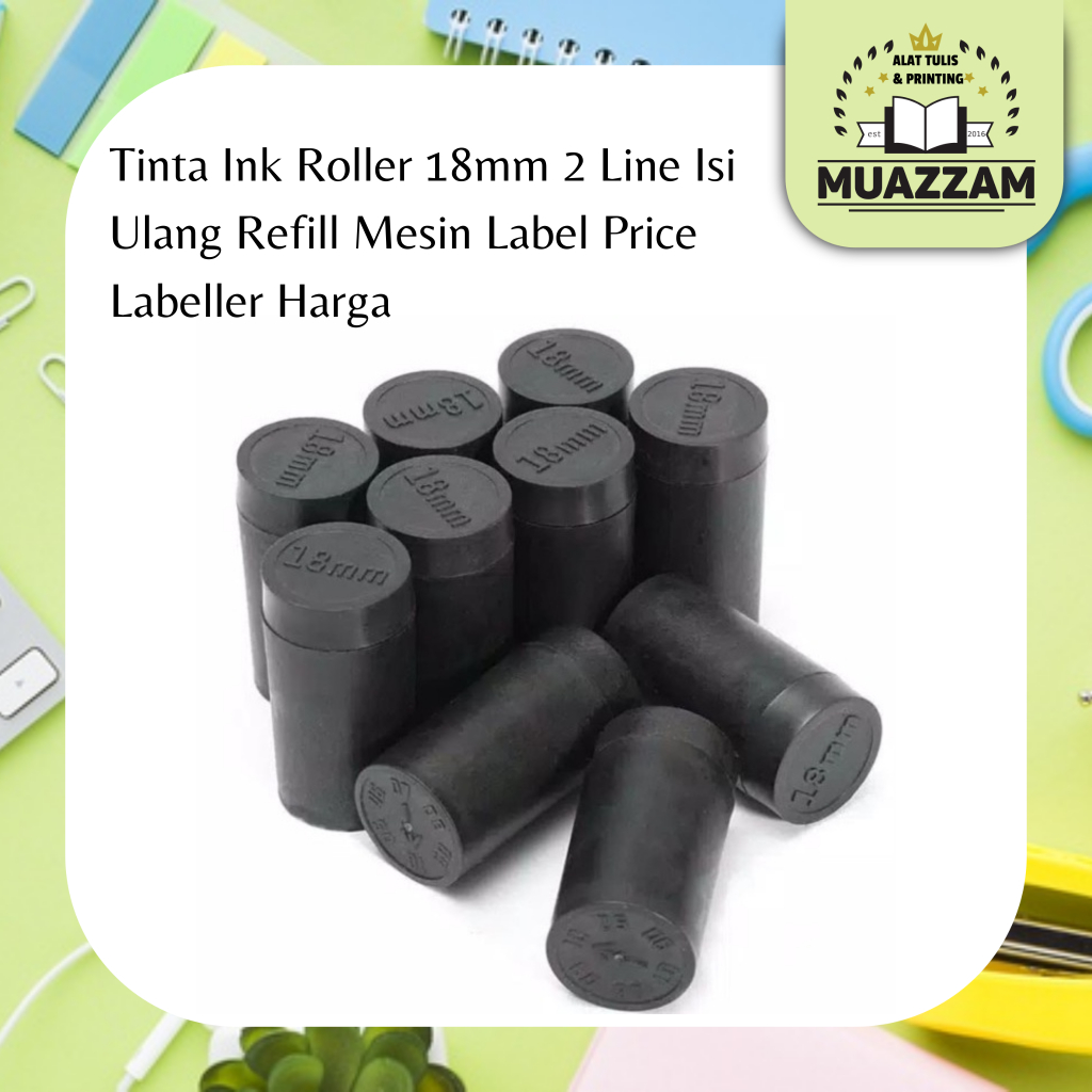 Jual Tinta Ink Roller 18mm 2 Line Isi Ulang Refill Mesin Label Price ...