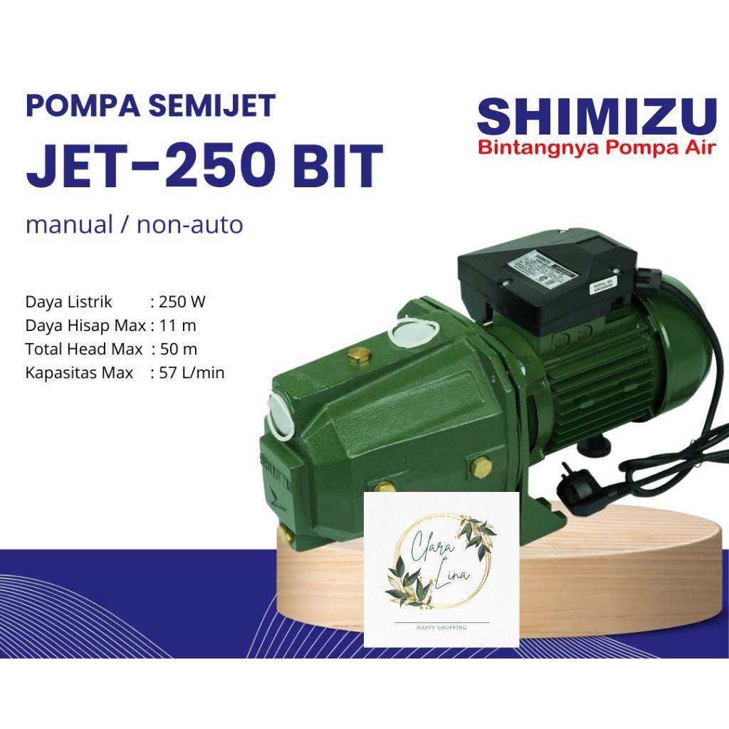 Jual Shimizu Pompa Air Semi Jet Pump 250 BIT (HP) | Shopee Indonesia