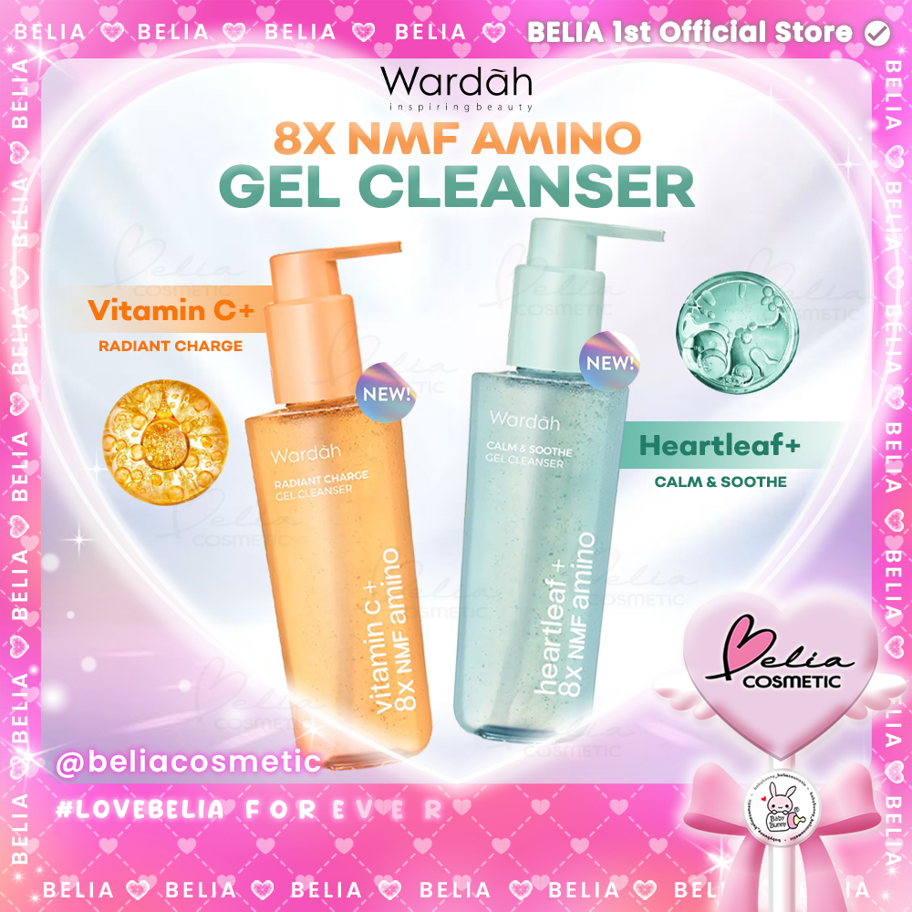 Jual BELIA WARDAH 8X NMF Amino Gel Cleanser 120ml | Vitamin C + | Calm & Soothe | Facial Wash ...