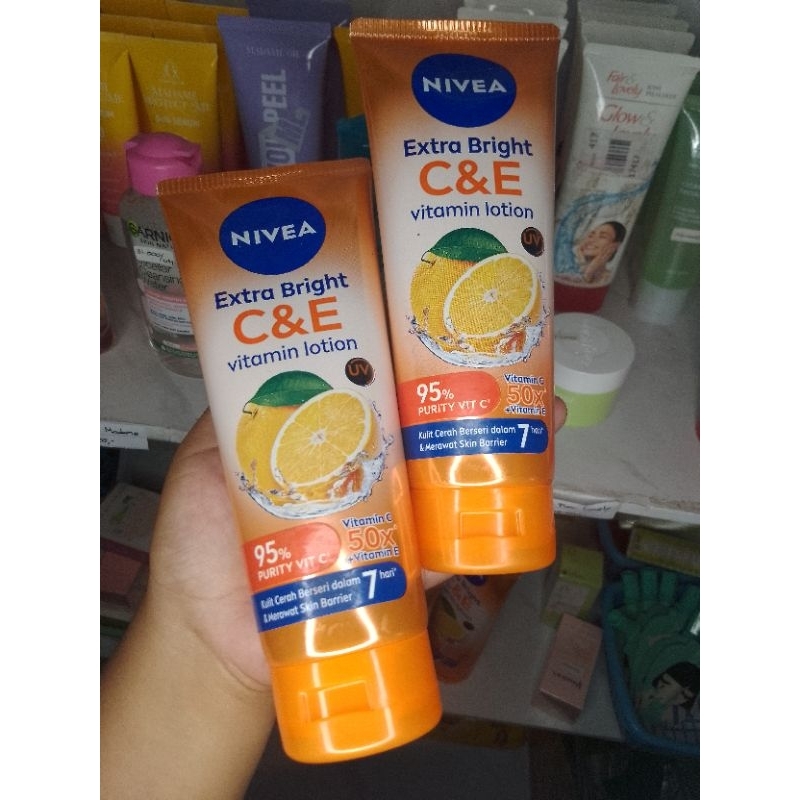 Jual Nivea Extra Bright C & E Vitamin Lotion 180ML | Shopee Indonesia