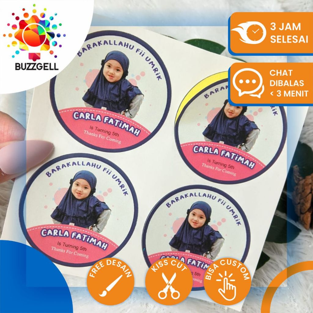Jual 5-8 Sticker Ulang Tahun Stiker Label Ultah Anak Bulat Stiker ...