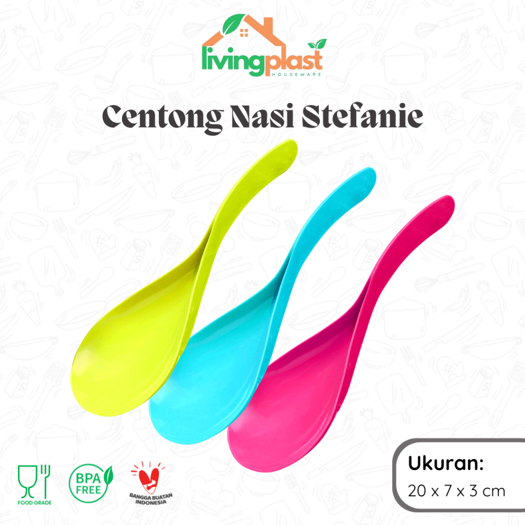 Jual Sendok Nasi Stefanie / Centong Nasi Murah / Sendok Nasi Plastik / Sendok Nasi Tebal ...