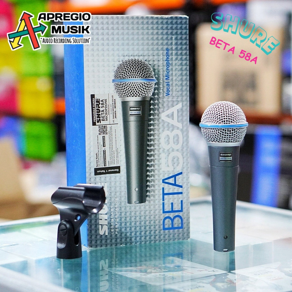 Jual Shure Beta 58A Beta58a BETA 58 ORIGINAL Mic Dynamic Microphone XLR | Shopee Indonesia