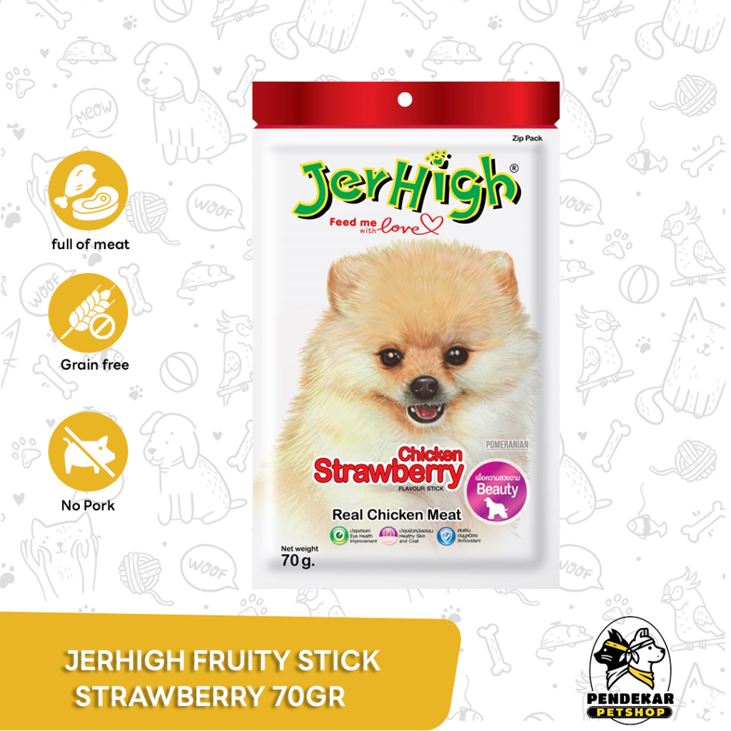 Jual JERHIGH Snack dog Dental Anjing DEN-T Stick MILK 70gr makanan ...