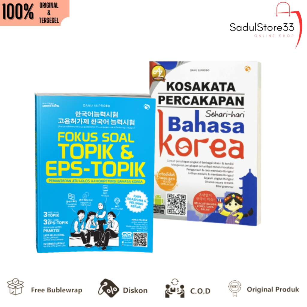 Jual BUKU BAHASA KOREA : FOKUS SOAL TOPIK & EPS TOPIK - KOSAKATA PERCAKAPAN BAHASA KOREA ...