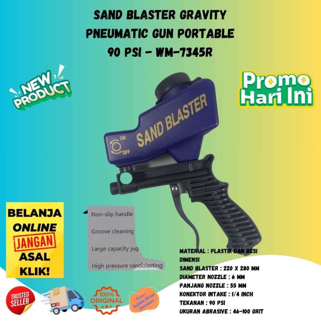 Jual Alat Semprot Penghilang Karat Cat Kotoran Sand Blaster Gravity ...