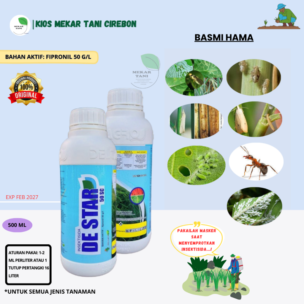 Jual INSEKTISIDA DESTAR 50 SC 500 ML/BASMI HAMA KLEPER DAN SEMUT ...