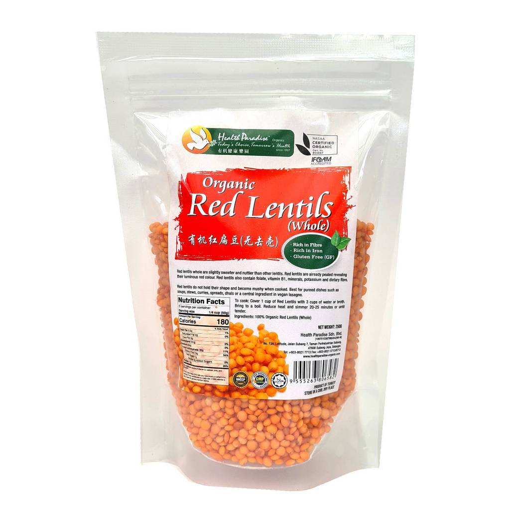 Jual HP Organic Red Lentils 250gr Lentil Organik | Shopee Indonesia