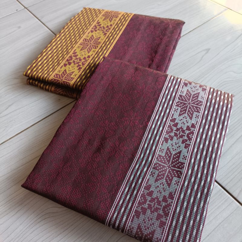 Jual Kain Songket Burgundy Tenun Songket Batik Burgundi Songket merah ...
